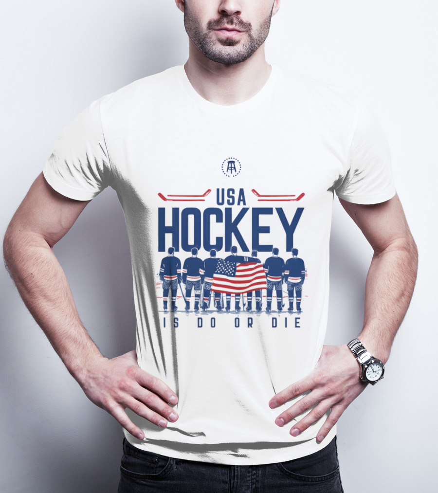 USA Hockey Is Do Or Die Players Flag Ice Skating Team With American T-Shirt