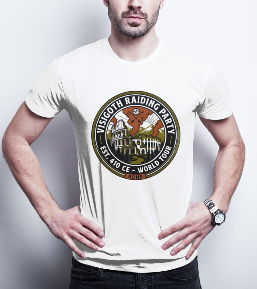 Visigoth Raiding Party Sack Of Rome Est 410 CE World Tour Colosseum Rome T-Shirt