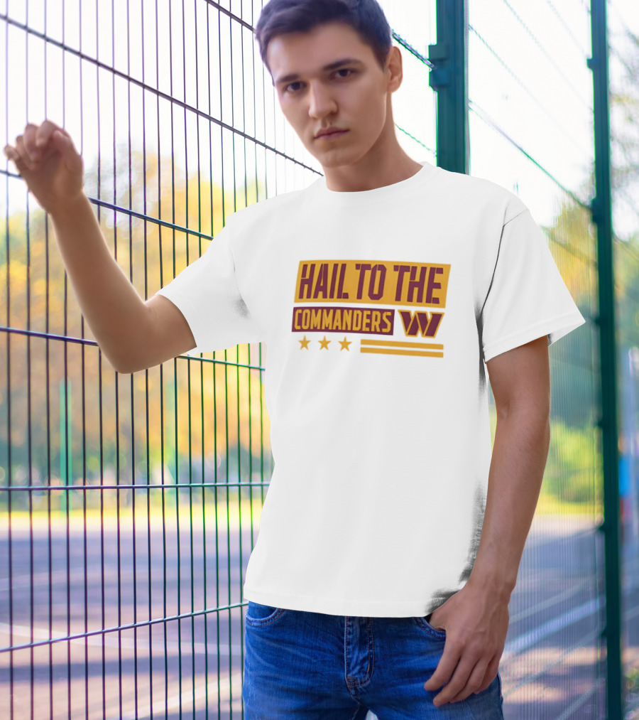 Washington Commanders Hail To The Commanders Fanatics Cream Team Archives T-Shirt