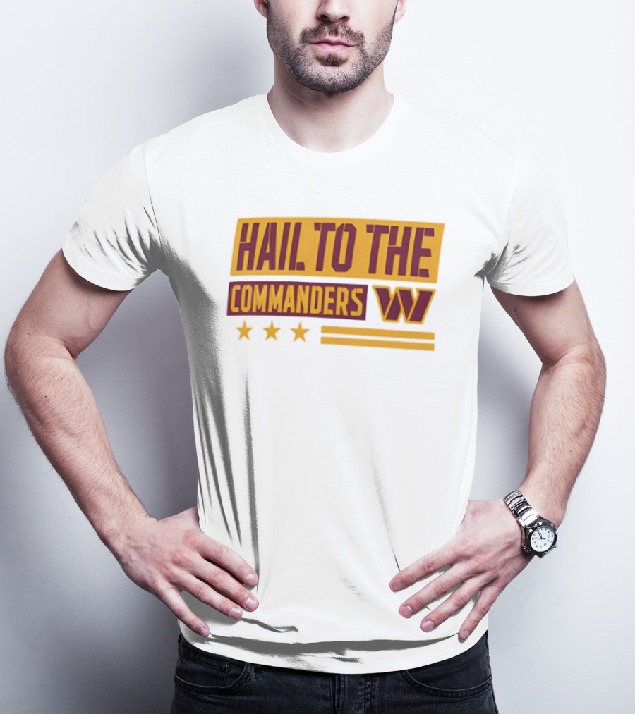 Washington Commanders Hail To The Commanders Fanatics Cream Team Archives T-Shirt