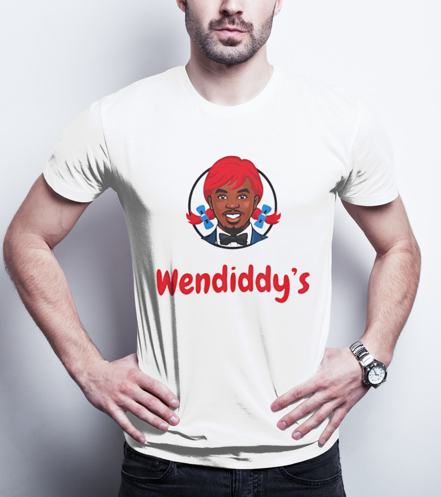 Wendiddy's Red Hair Blue Bow Pigtails T-Shirt