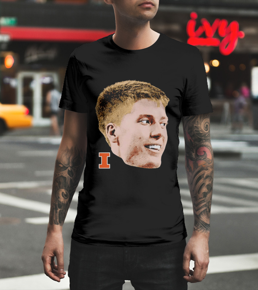 Ben Humrichous Illinois Fighting Illini Big Head I T-Shirt