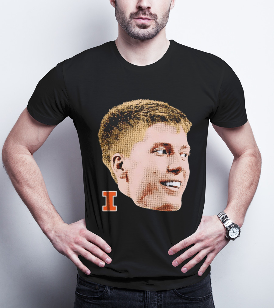 Ben Humrichous Illinois Fighting Illini Big Head I T-Shirt