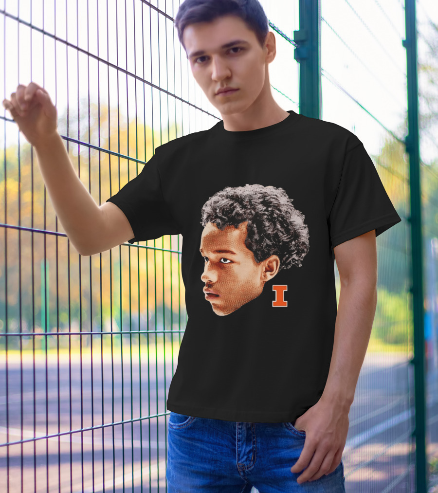 Blake Fagbemi Illinois Fighting Illini Big Head Iconic I T-Shirt