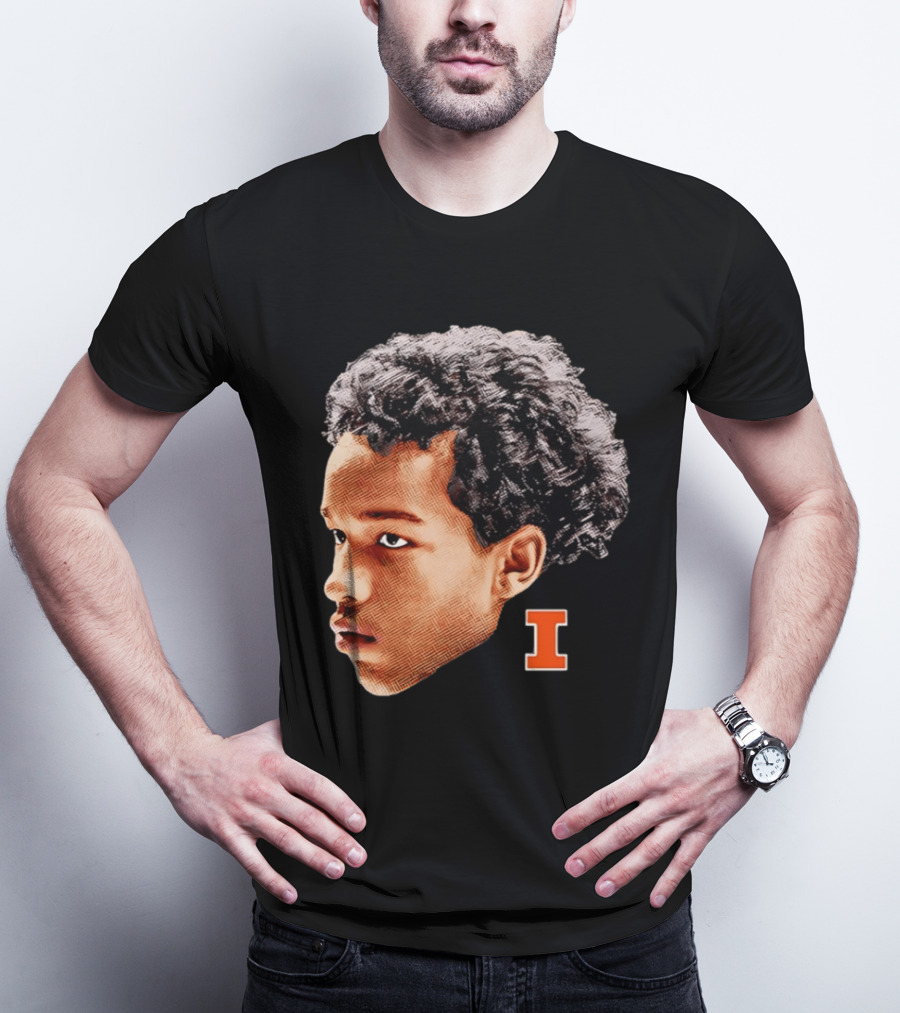 Blake Fagbemi Illinois Fighting Illini Big Head Iconic I T-Shirt