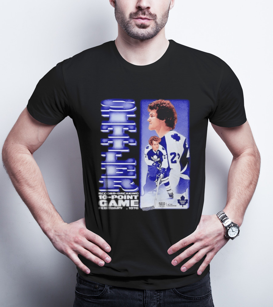 Darryl Sittler Record Breaking 10 Point Game February 7 1976 50th Anniversary 500 Level Toronto Maple Leafs T-Shirt