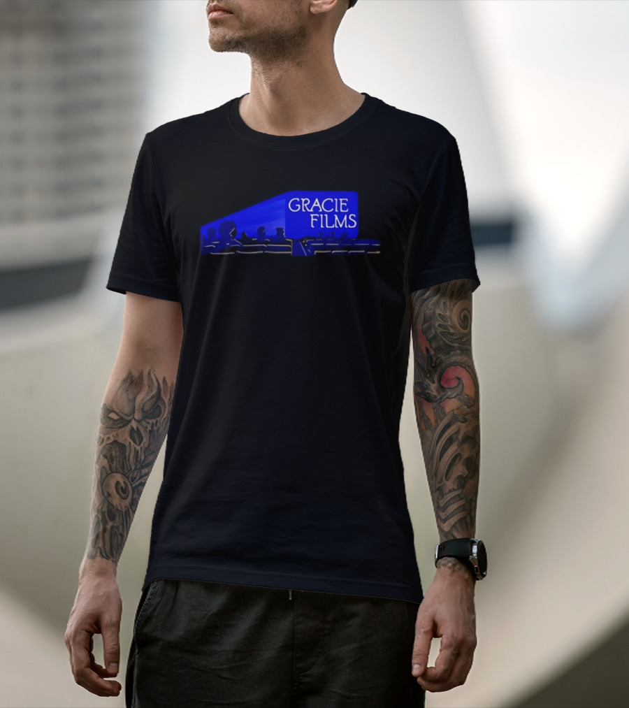 Gracie Films Four Finger Discount Blue Cinema T-Shirt