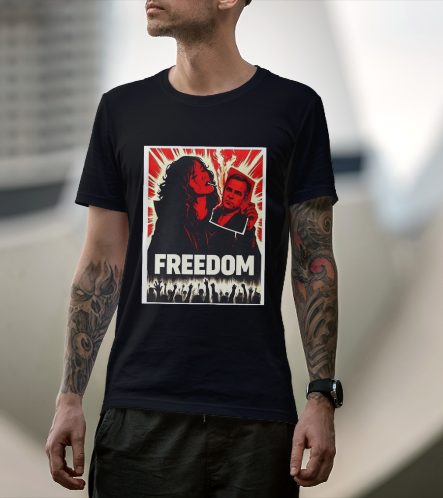 Freedom Expression Red And Black Powerful Political T-Shirt
