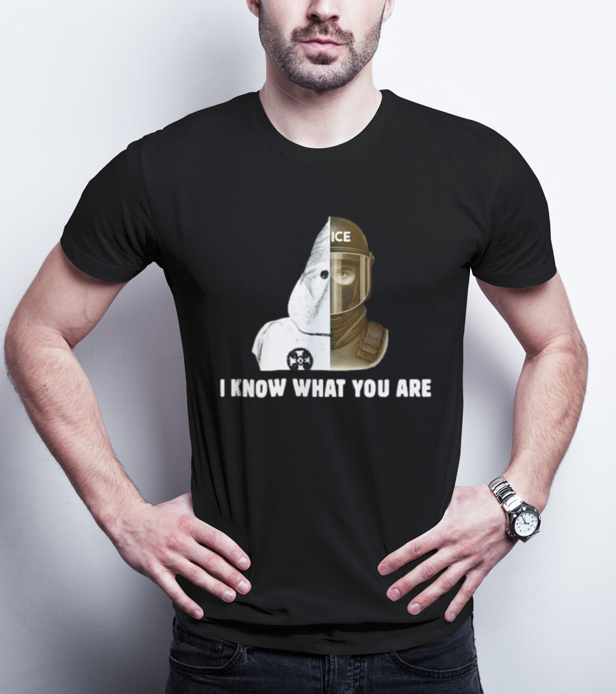 Abolish ICE Social Justice I Know What You Are KKK Comparison T-Shirt