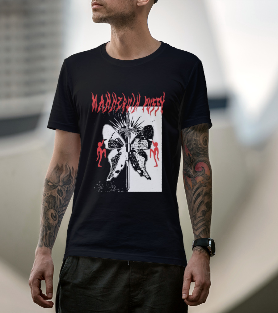 Mannequin Pussy Butterfly Gothic Aesthetic With Dancing Figures T-Shirt
