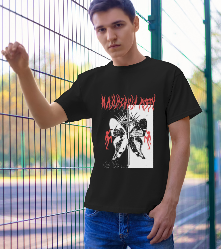 Mannequin Pussy Butterfly Gothic Aesthetic With Dancing Figures T-Shirt