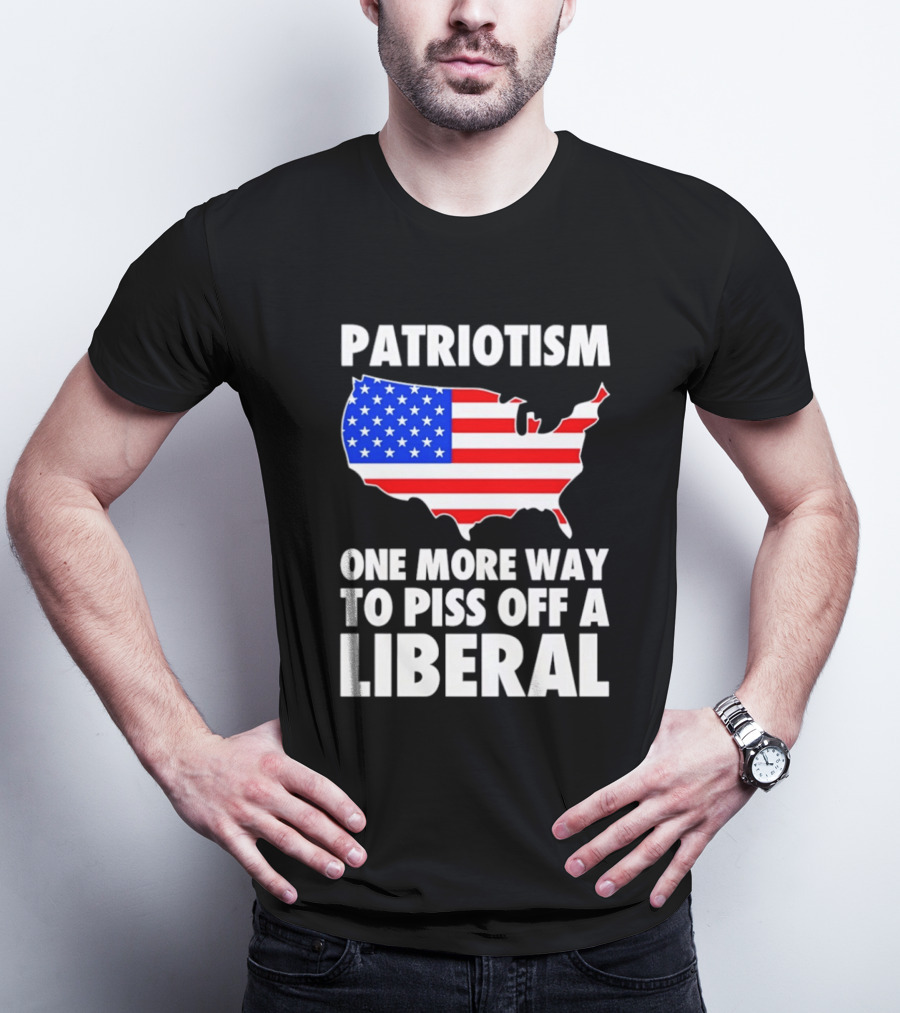 Patriotism America Flag Map One More Way To Piss Off A Liberal T-Shirt
