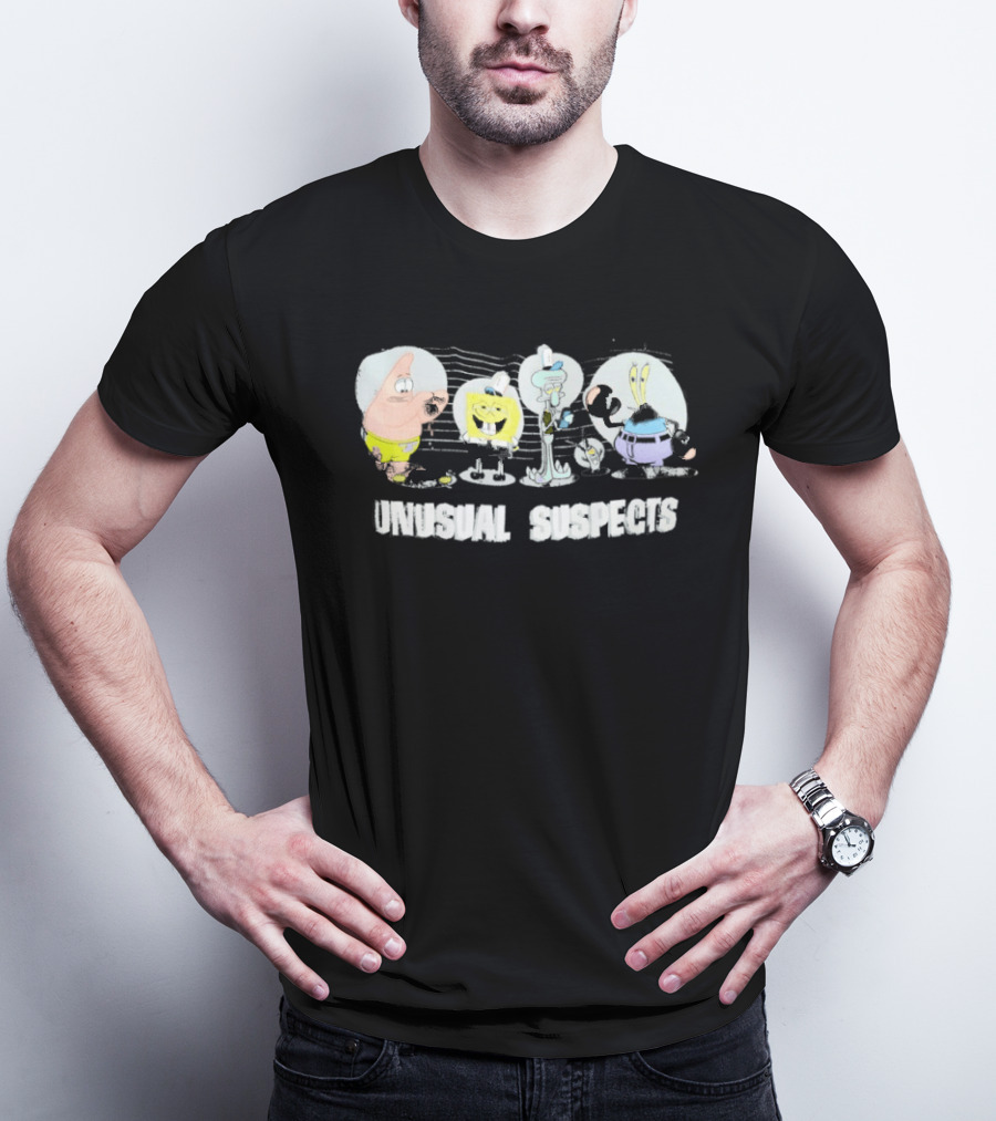 Unusual Suspects SpongeBob SquarePants Patrick Squidward Plankton Krabby Patty T-Shirt