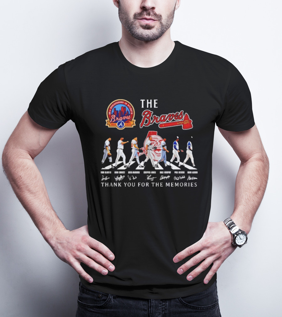 The Braves Abbey Road 1966 2026 Anniversary Thank You For The Memories Signatures T-Shirt