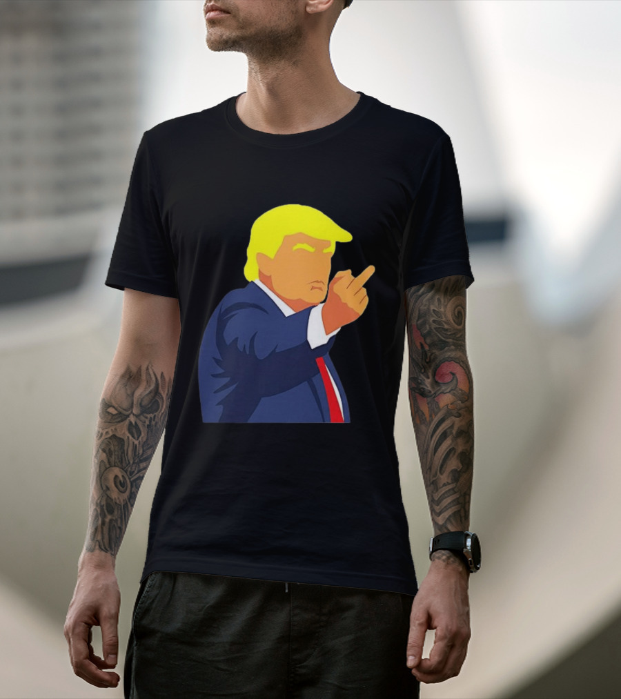 Trump Golden Leader One Finger Salute Iconic Gesture T-Shirt