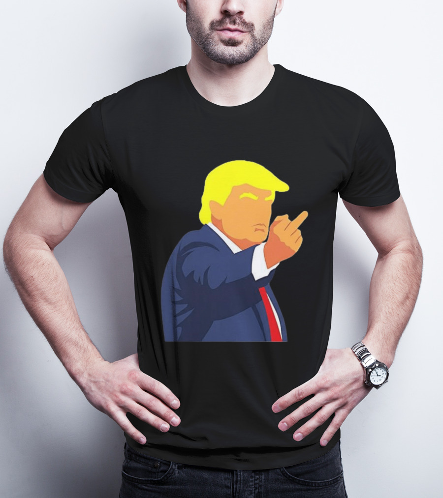 Trump Golden Leader One Finger Salute Iconic Gesture T-Shirt