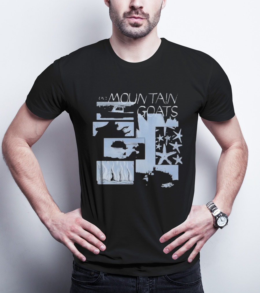 The Mountain Goats Denim Stars And Waves Collage T-Shirt