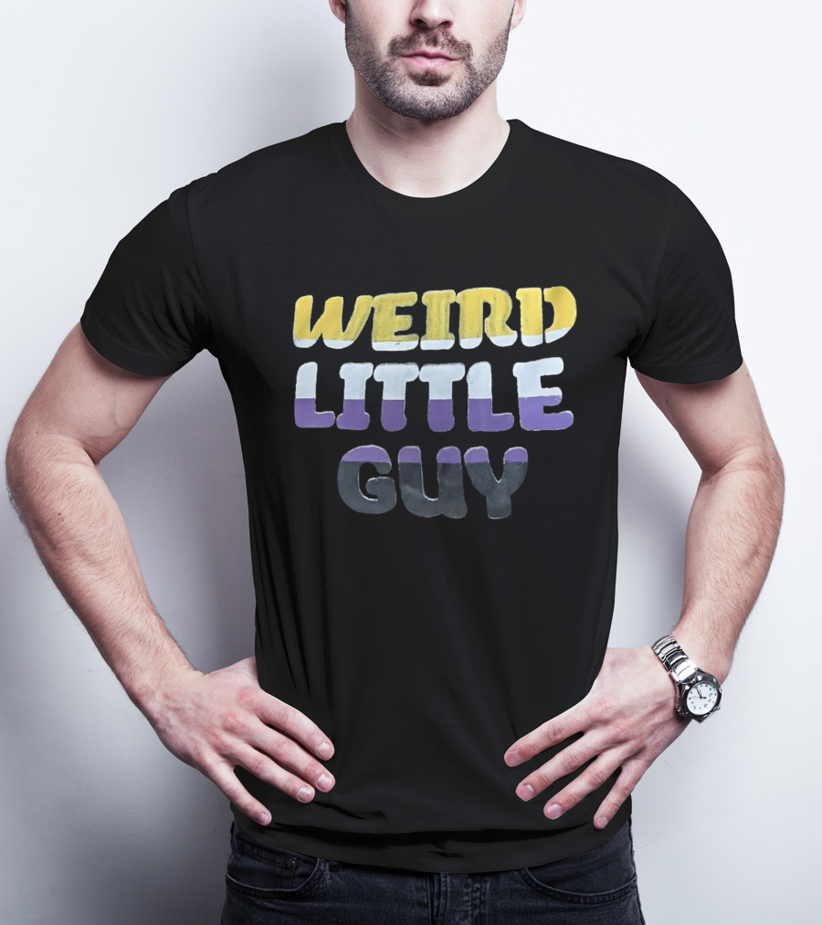 Weird Little Guy Yellow White Purple T-Shirt