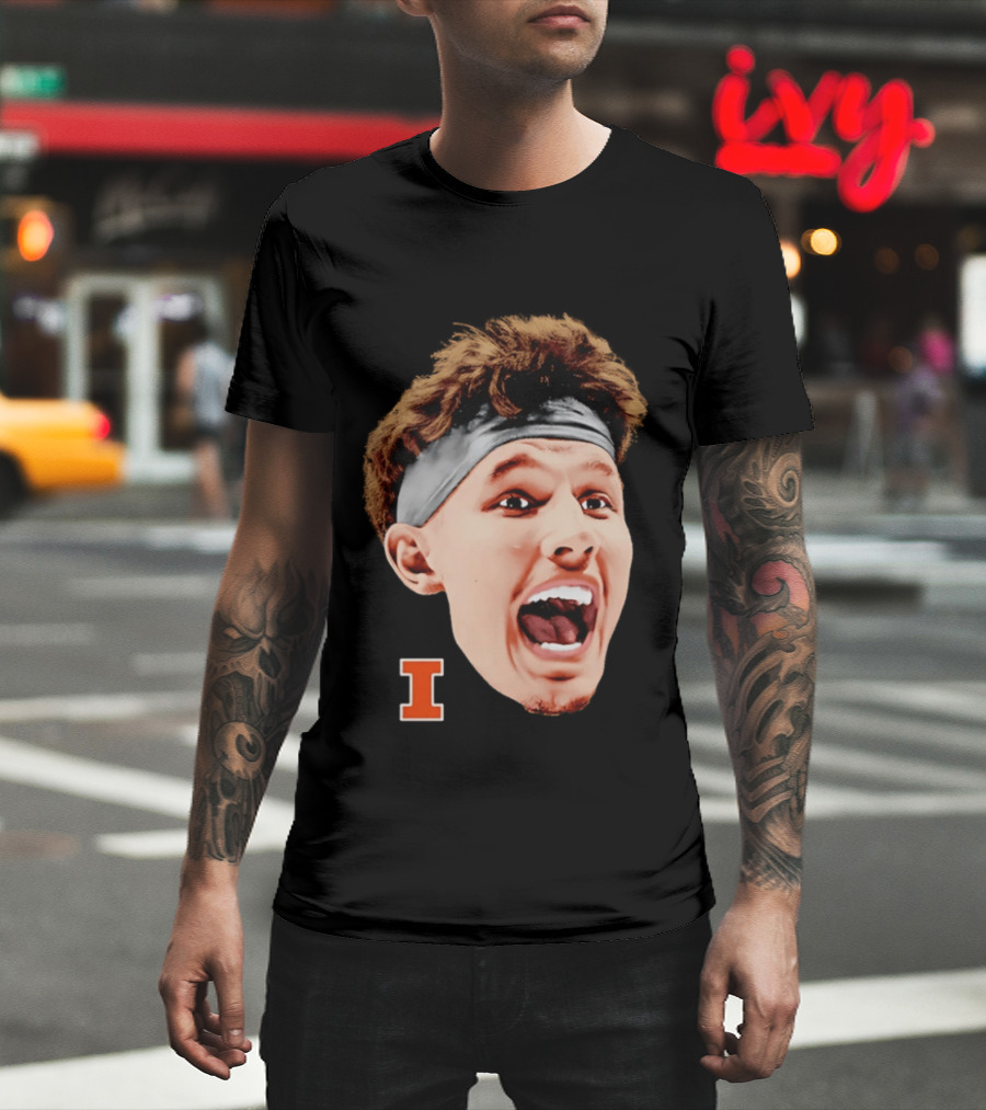 Zvonimir Ivisic Illinois Fighting Illini Big Head Caricature I T-Shirt