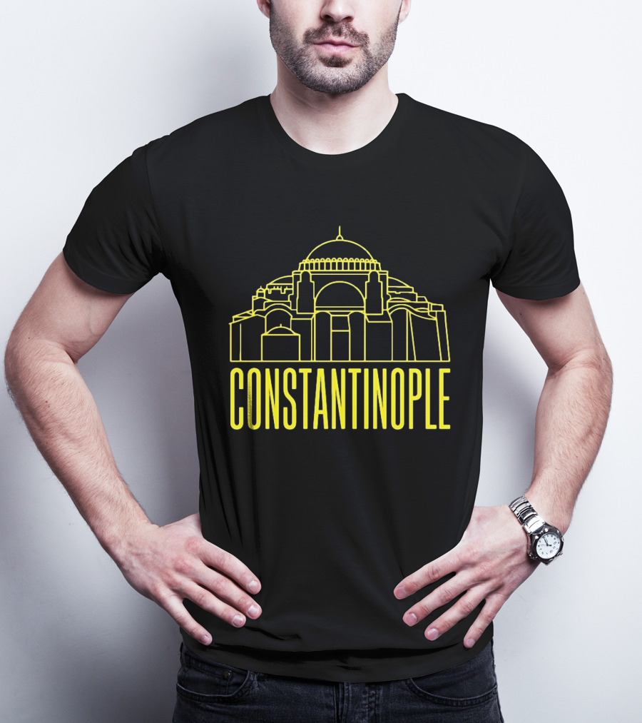 Constantinople Hagia Sofia Ancient Architecture Line T-Shirt