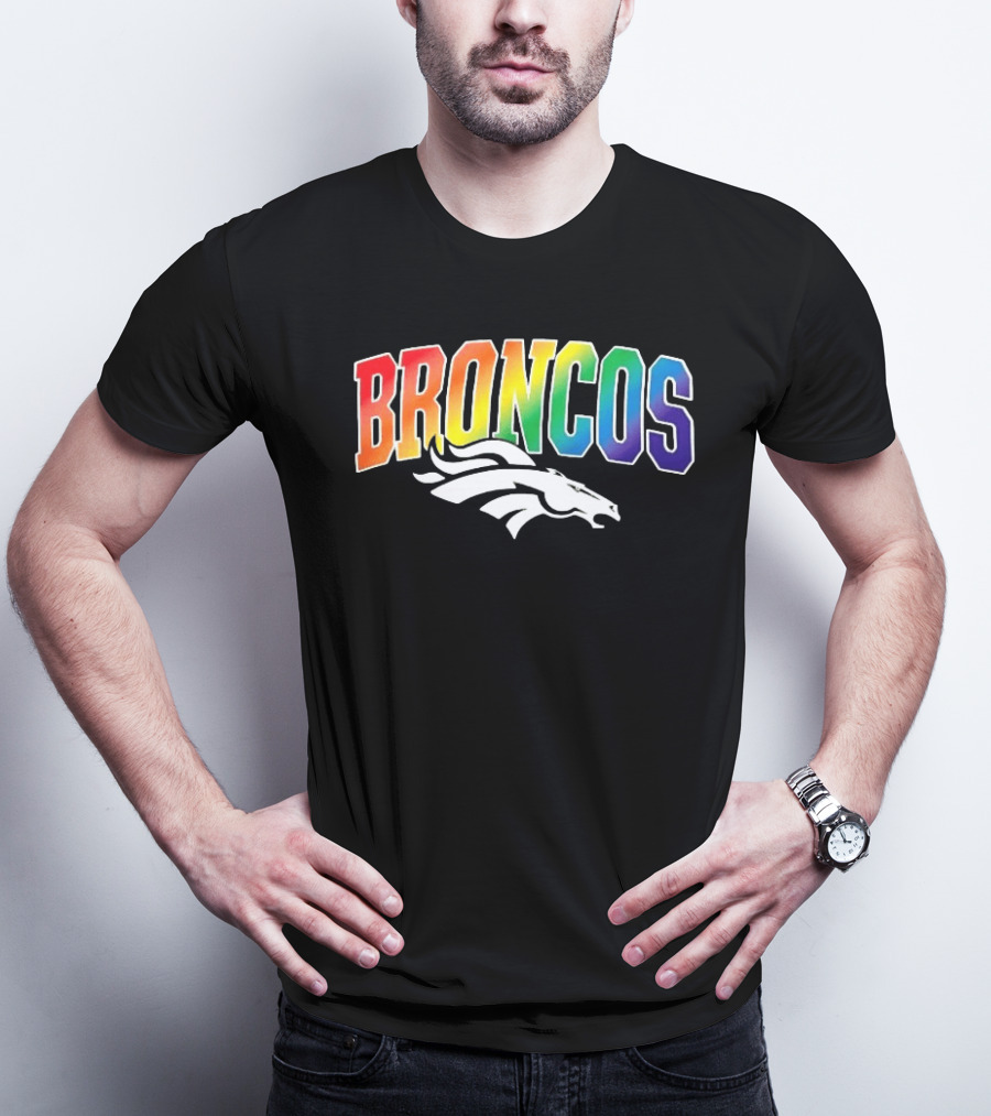 Broncos Rainbow Pride Denver LGBT Supporters T-Shirt