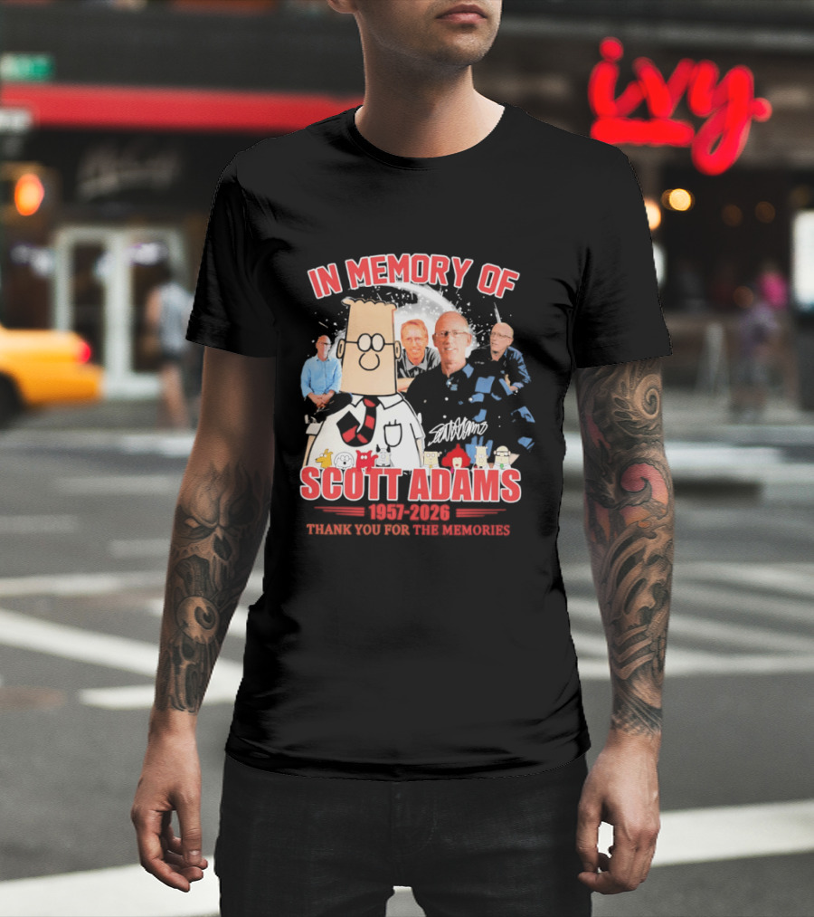 Scott Adams In Memory 1957 2026 Thank You For The Memories T-Shirt