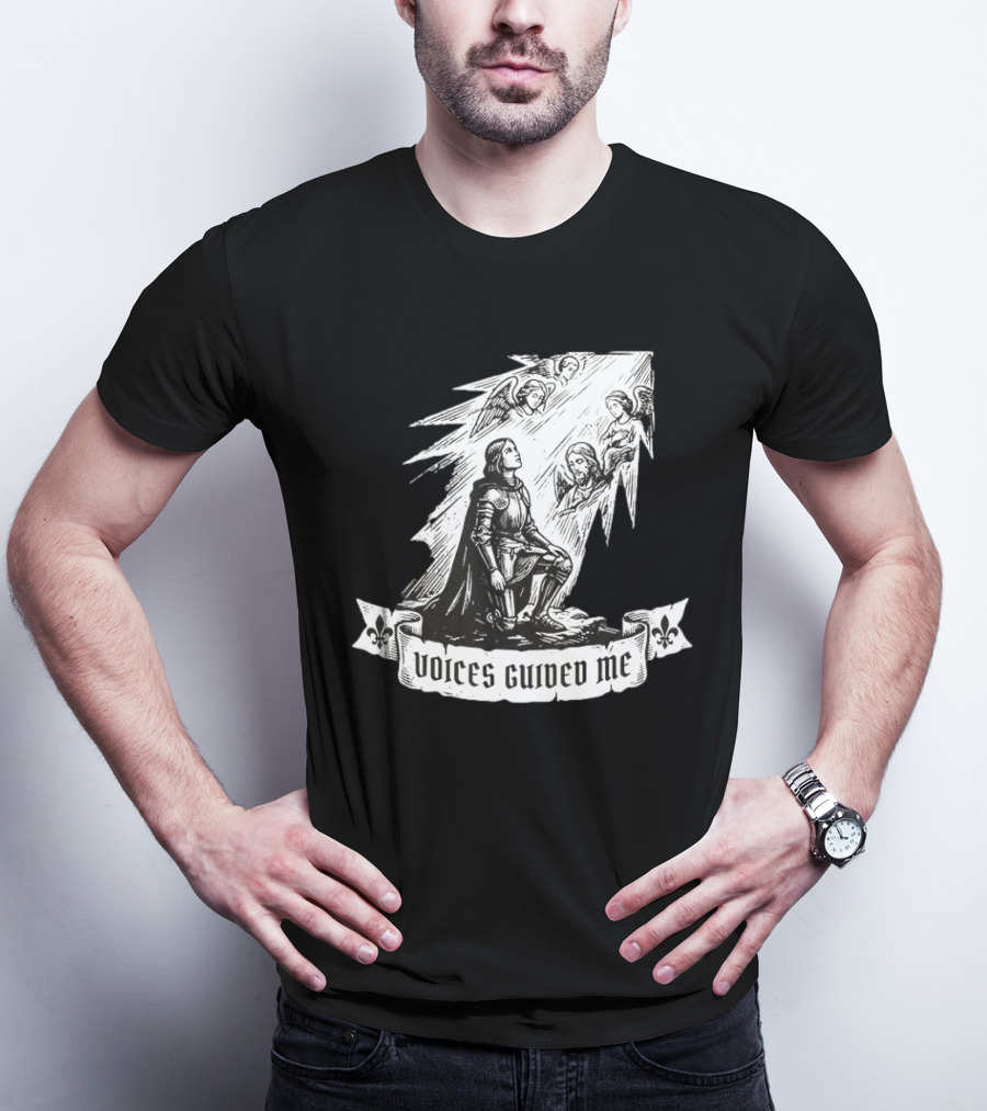 Voices Guided Me Joan Of Arc Christian Iconography T-Shirt