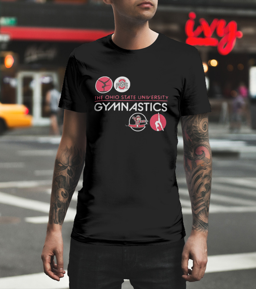 Ohio State University Gymnastics Buckeyes Team Spirit T-Shirt