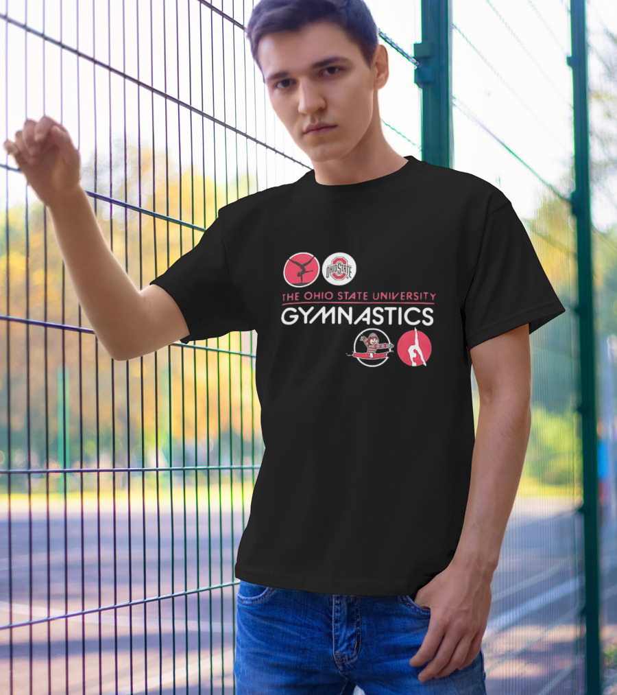 Ohio State University Gymnastics Buckeyes Team Spirit T-Shirt