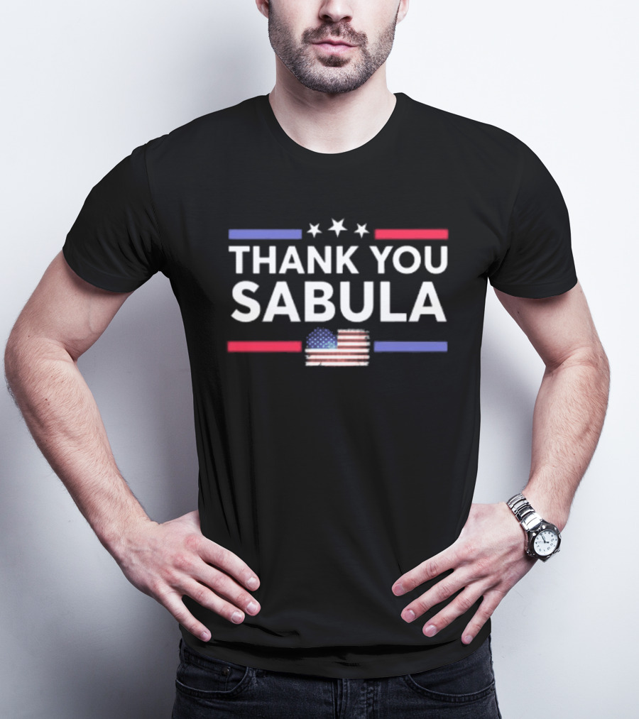Thank You Sabula American Flag Stars T-Shirt