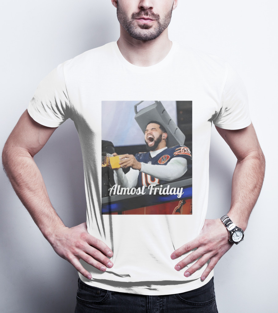 Almost Friday Cheese Grater Chicago Football Game Day Humor T-Shirt