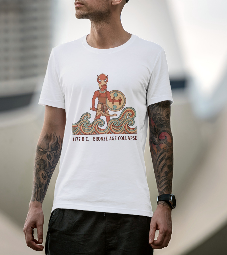 1177 BC Bronze Age Collapse Sea People Ancient Mediterranean Warrior T-Shirt