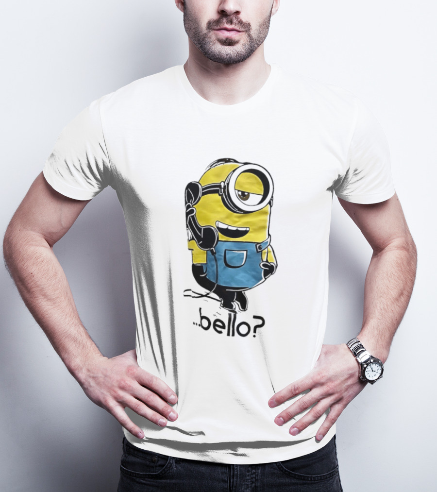 Despicable Me Minions Bello Yellow Character With Blue Overalls T-Shirt