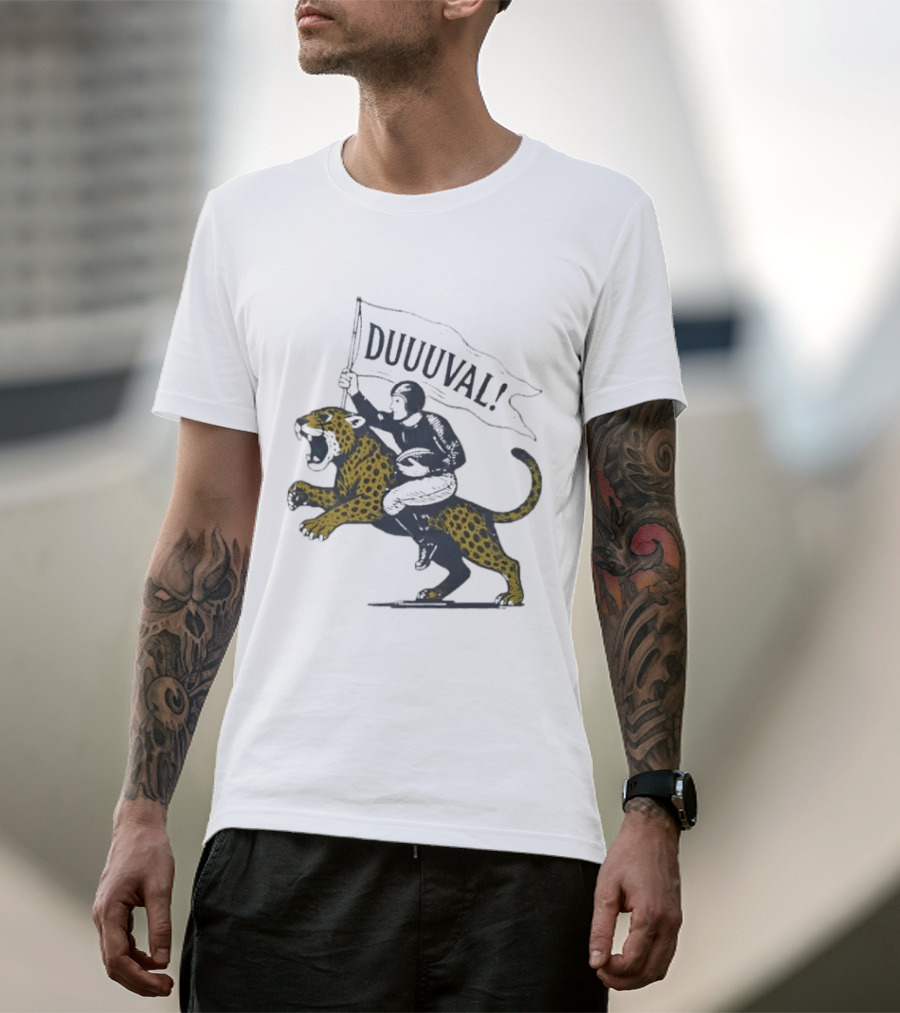 Duuuval Football Jaguar Rider Jacksonville T-Shirt