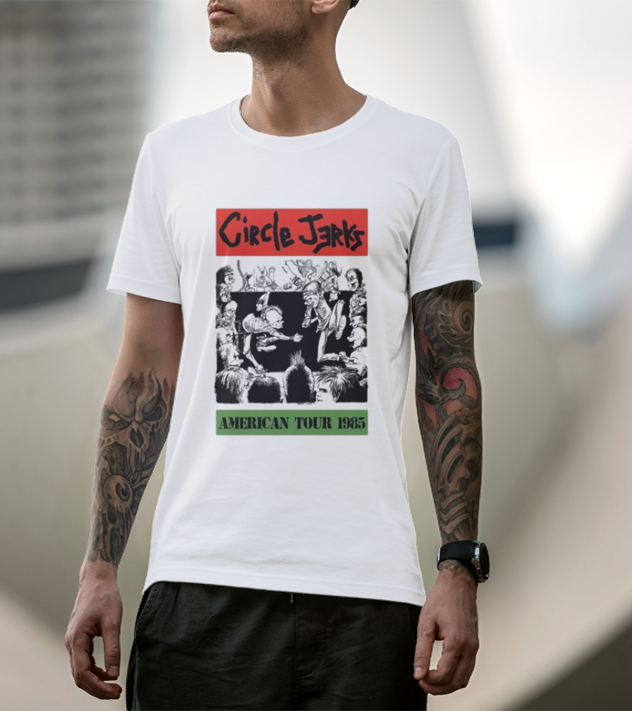 Circle Jerks American Tour 1985 Punk Concert T-Shirt