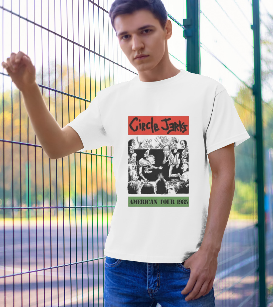 Circle Jerks American Tour 1985 Punk Concert T-Shirt