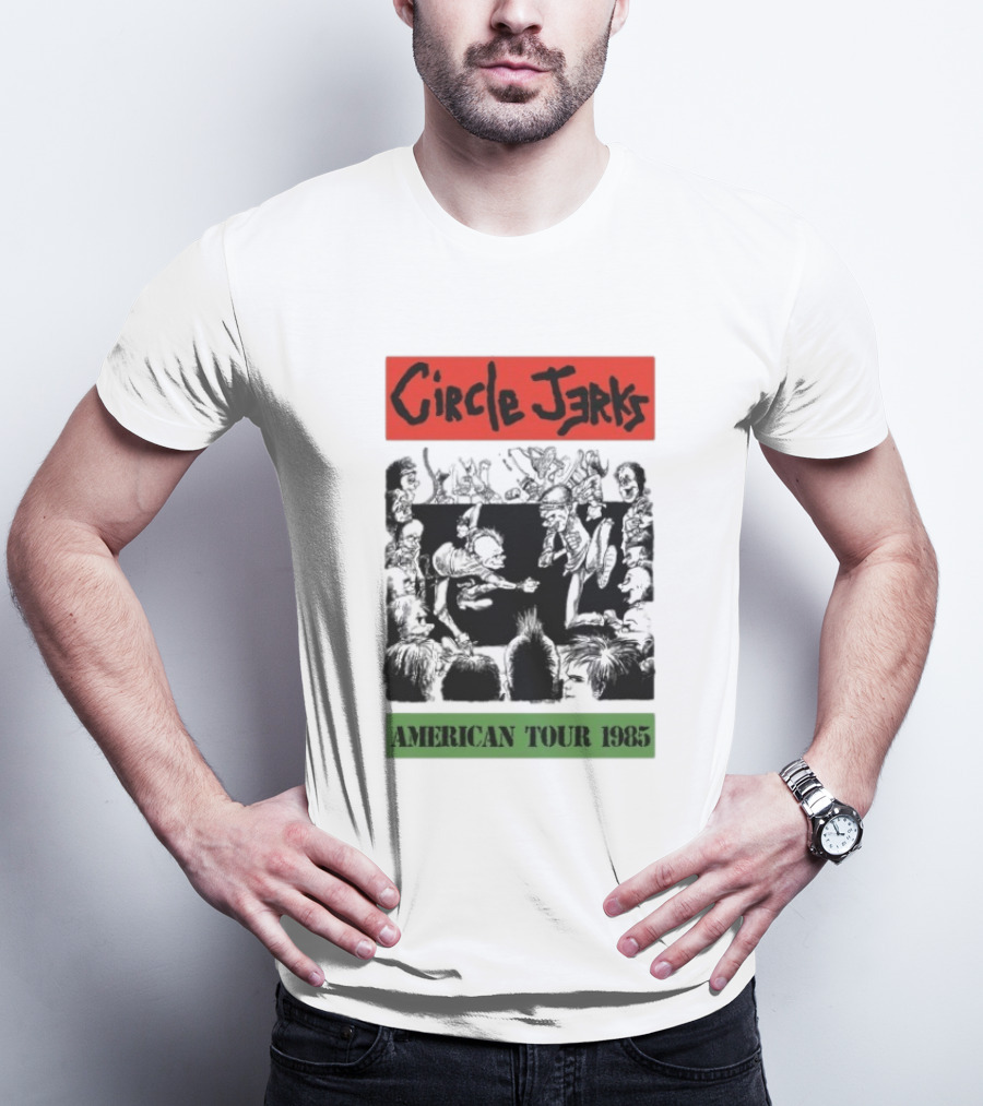 Circle Jerks American Tour 1985 Punk Concert T-Shirt