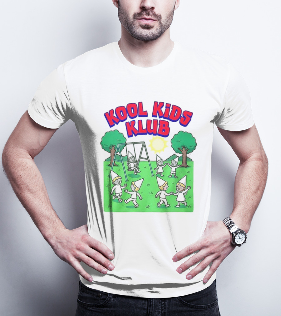 Kool Kids Klub Cartoon Playground Sun Swinging Scene T-Shirt