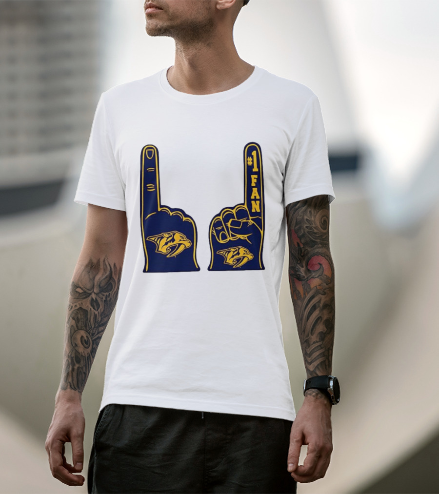 Nashville Predators #1 Fan Foam Finger T-Shirt