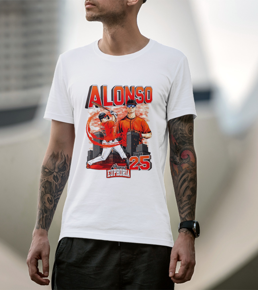 ALONSO New York Mets Planet Euphoria 25 T-Shirt