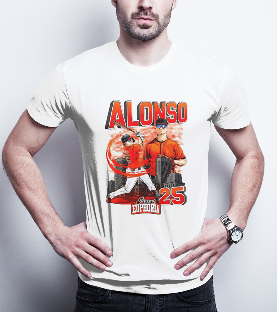ALONSO New York Mets Planet Euphoria 25 T-Shirt