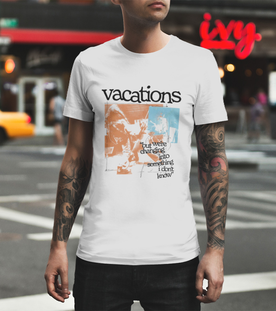 Vacations But We're Vacations I Don't Know Cool Retro Aesthetic T-Shirt