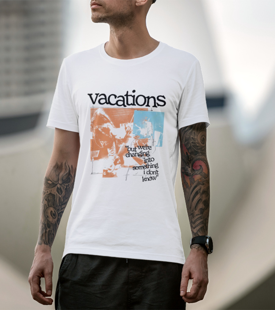 Vacations But We're Vacations I Don't Know Cool Retro Aesthetic T-Shirt