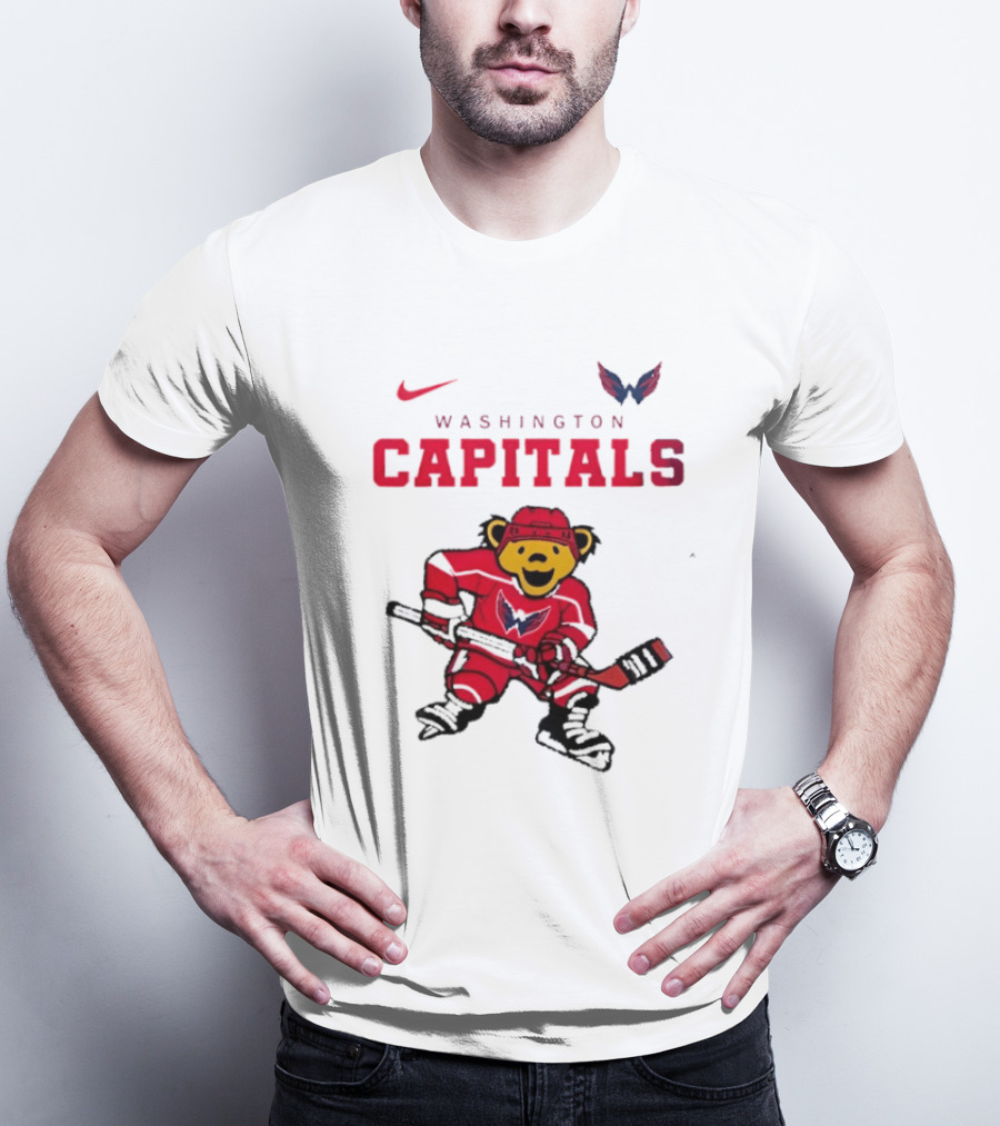 Washington Capitals Grateful Dead Deadhead Bear Hockey Nike Collaboration T-Shirt