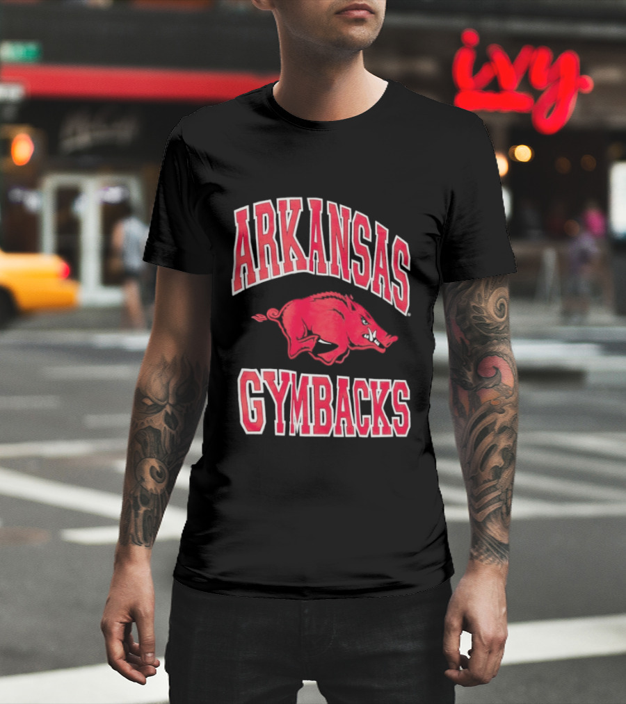 Arkansas Razorbacks Gymbacks Red Pig T-Shirt
