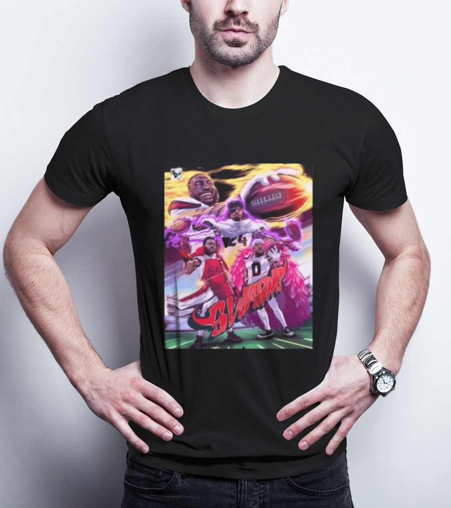 Houston Texans Swarm 2026 Football Legends Illustrated T-Shirt