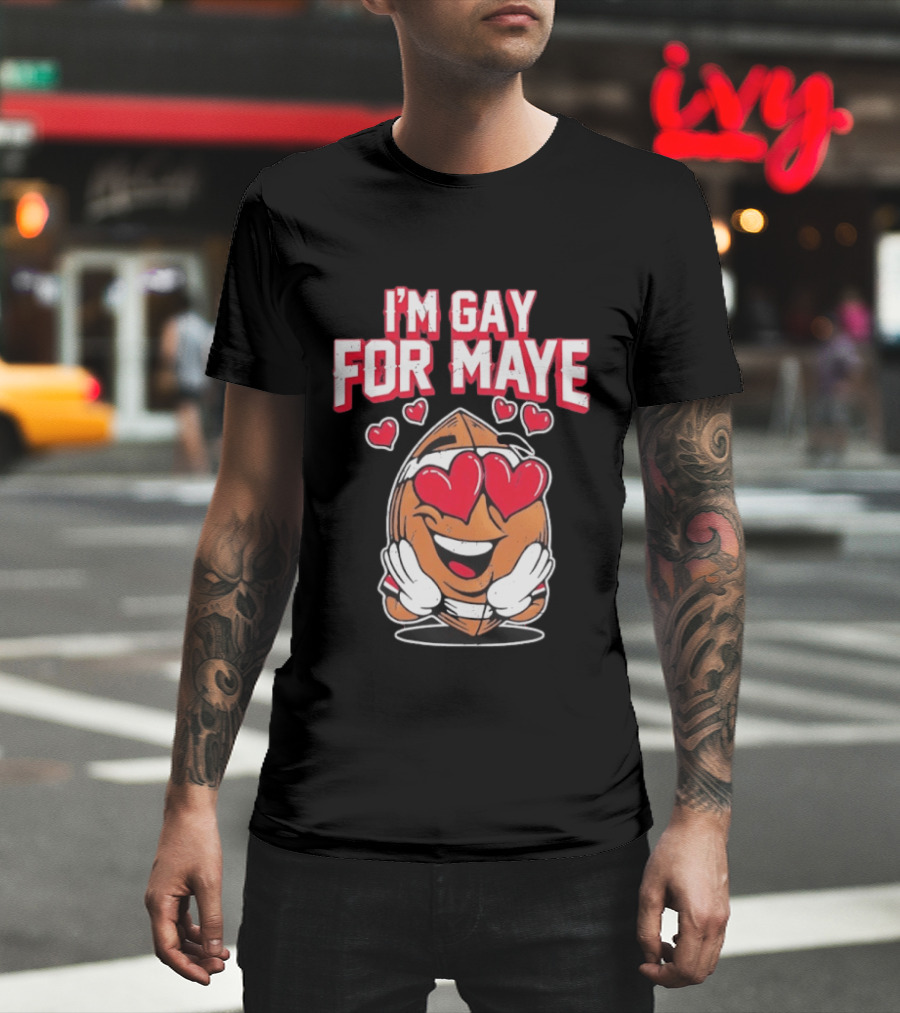I'm Gay For Maye Cute Basketball Emoji Hearts T-Shirt