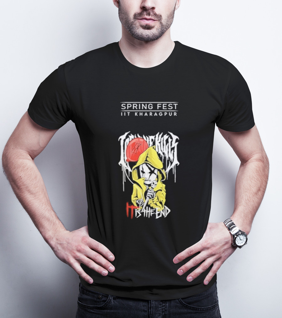 Spring Fest IIT Kharagpur Ice Nine Kills Clown Yellow Raincoat T-Shirt