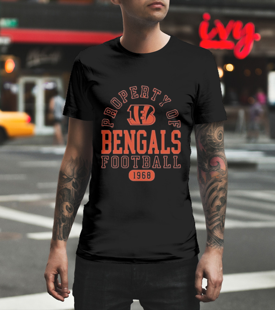 Property Of Bengals Football 1968 T-Shirt