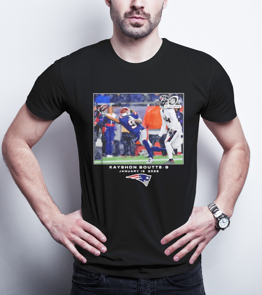 Kayshon Boutte New England Patriots January 18 2026 Playoffs T-Shirt